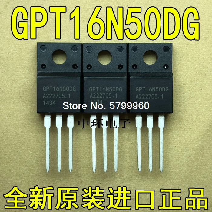 10 unids/lote GPT16N50DG TO 220F 16N50 16A 500V|Transistores| - AliExpress