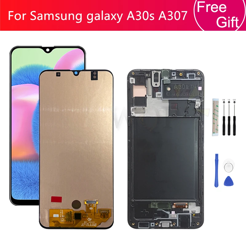 Untuk Samsung Galaxy A30s LCD A307F A307FN A307G A307GN A307YN Tampilan ...
