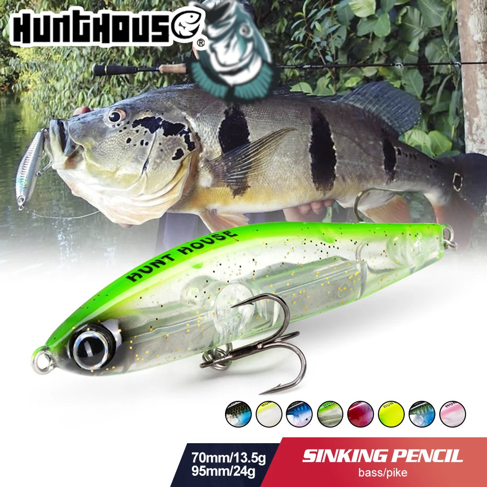 Hunthouse-Sinking-Pencil-Fishing-Lure-70mm-13-5g-95mm-24g-Honey-Trap ...