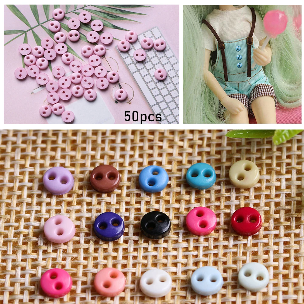 50PCS-Diameter-4mm-Plastic-Mini-Buttons-Handmade-Doll-Accessories-DIY ...