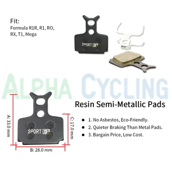 Bicycle Brake Pads For Formula Cura, R1R, R1, RO, RX, T1, Mega Caliper ...