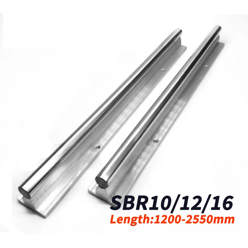 1/2pcs Linear Guide Rail SBR10 SBR12 SBR16 1200 2550mm Fully Supported ...