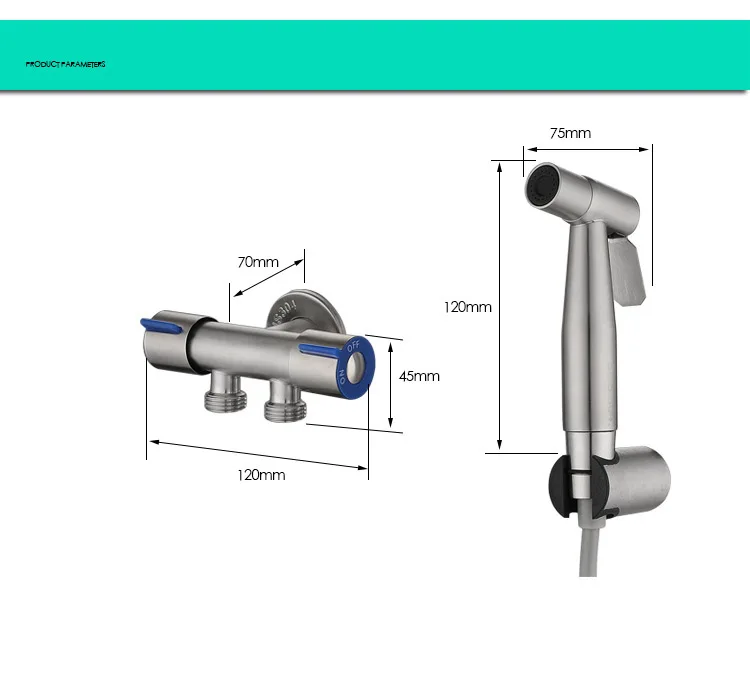 Bidet,pulvérisateur de Bidet Portable en acier inoxydable, robinet de ...