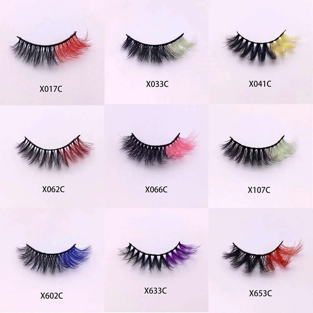 3D-Color-False-Lashes-Natural-Long-Colorful-Eyelashes-Dramatic-Makeup ...