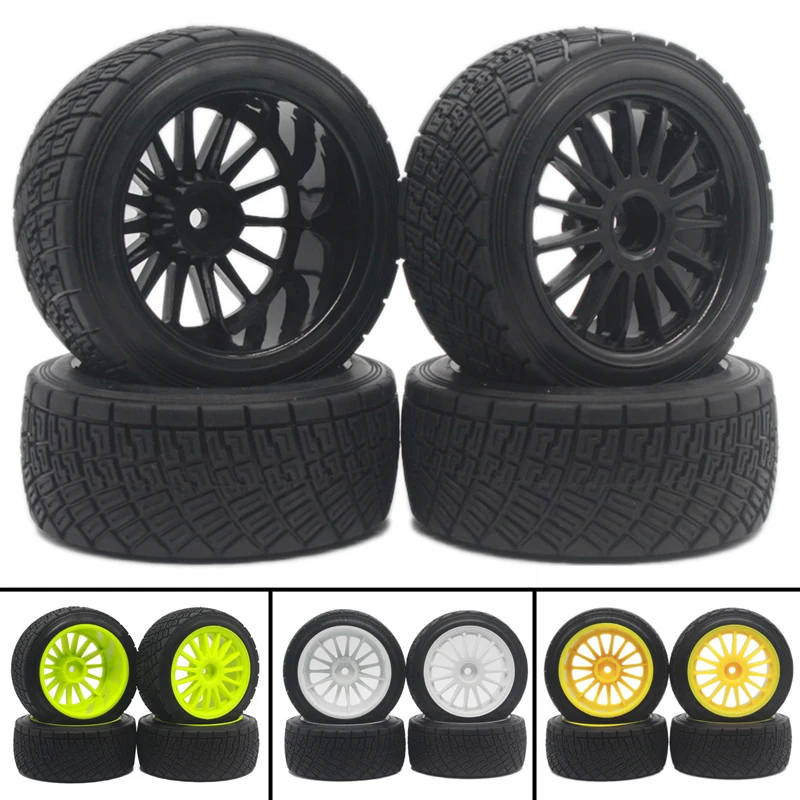 4 colors 80mm SET 2.2" Black WHEEL Rim & Tires Tyre HPI WR8 Rally ...