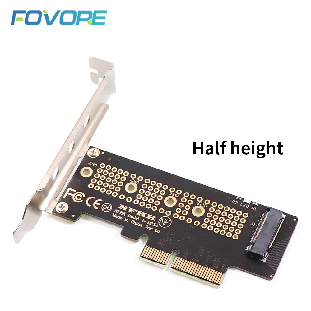 Avec support bas - Adaptateur de carte PCI Express 3.0x4 vers NVMe, M.2 ...
