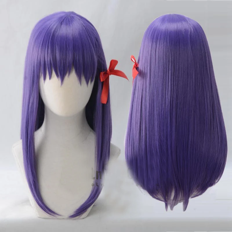 Anime Fate/Stay night Matou Sakura 50cm Half Long Dark Purple Cosplay ...