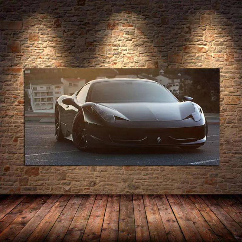 Classic-Muscle-Car-Posters-Ferrari-458-at-Sunrise-Good-Morning-f1 ...