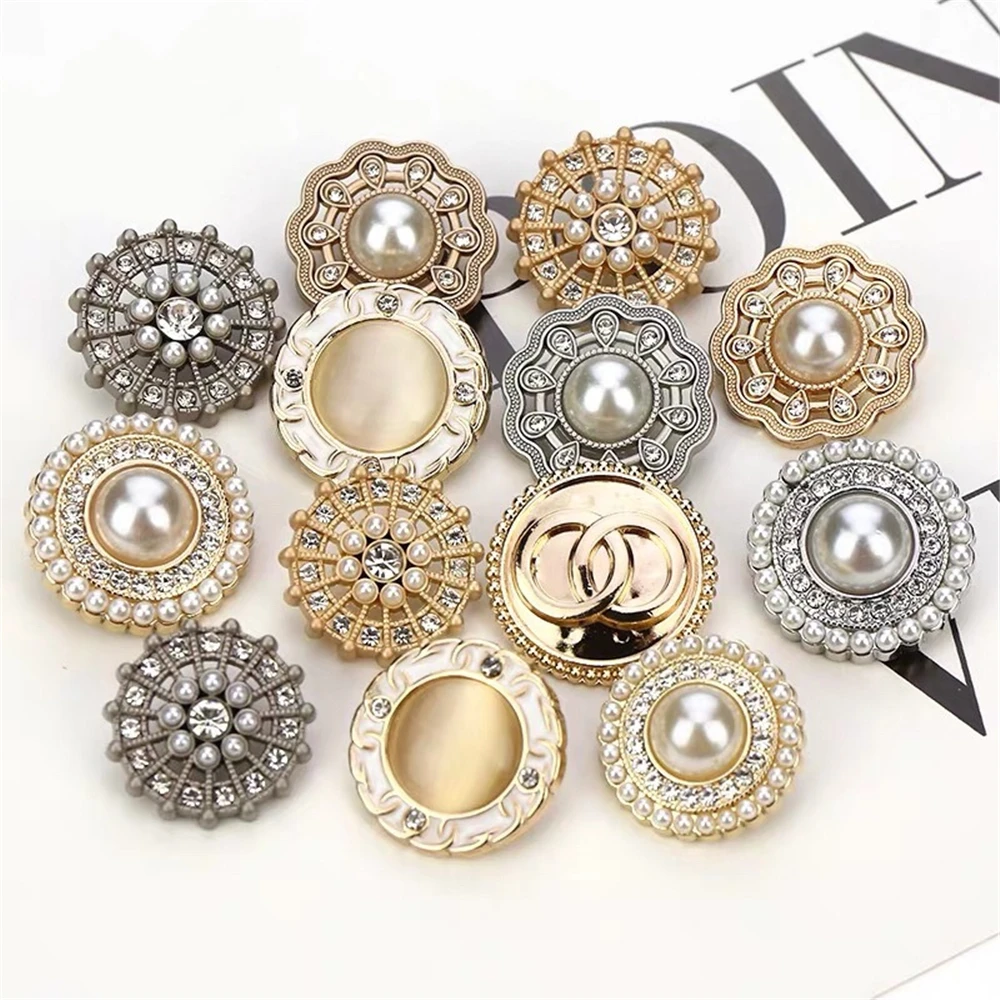 Luxury Buttons Women Clothing | Buttons Clothes Women Luxury | Golden ...