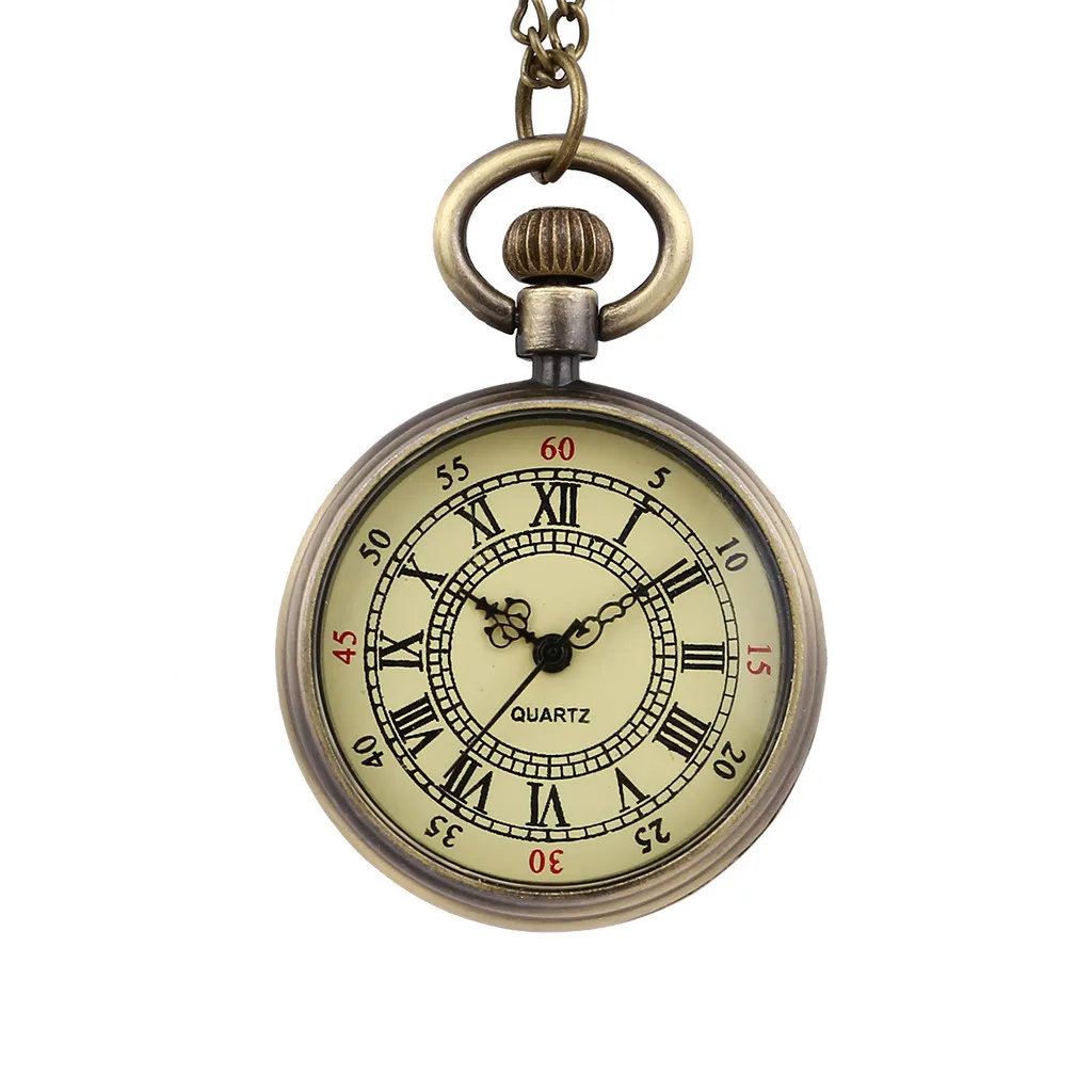 New-Pocket-Watches-For-Men-Vintage-Round-Dial-Quartz-Small-Pocket-Watch ...
