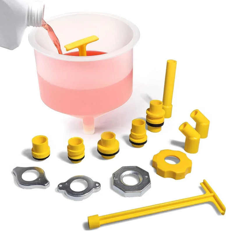 Auto No Spill Coolant Funnel Kit, Spill Free Radiator Coolant Filling ...