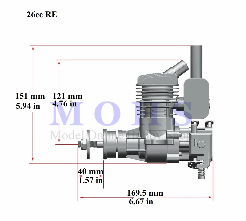 RCGF STINGER 26CC RE stroke engines gasoline engines rc aircraft rc airplane two cycle stinger ...