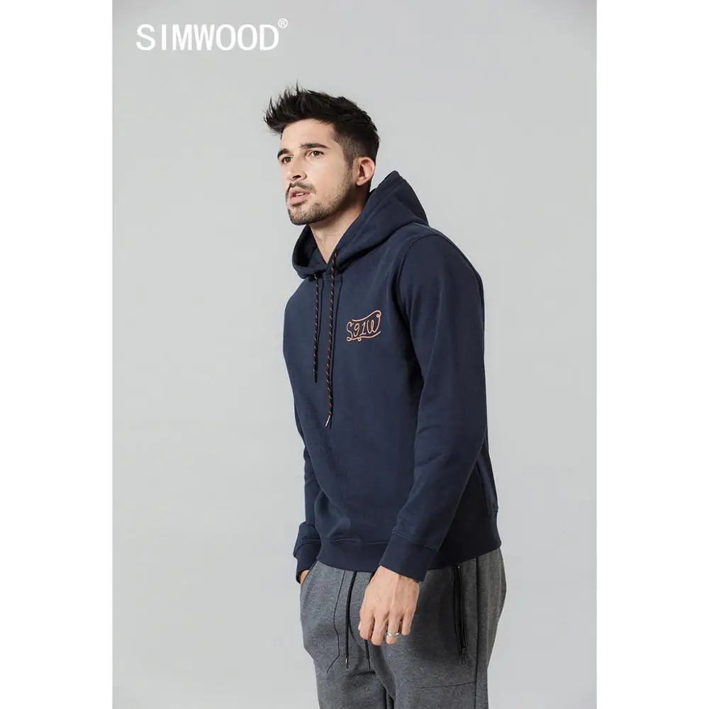 SIMWOOD – sweat à capuche avec logo imprimé pour homme, survêtement de ...
