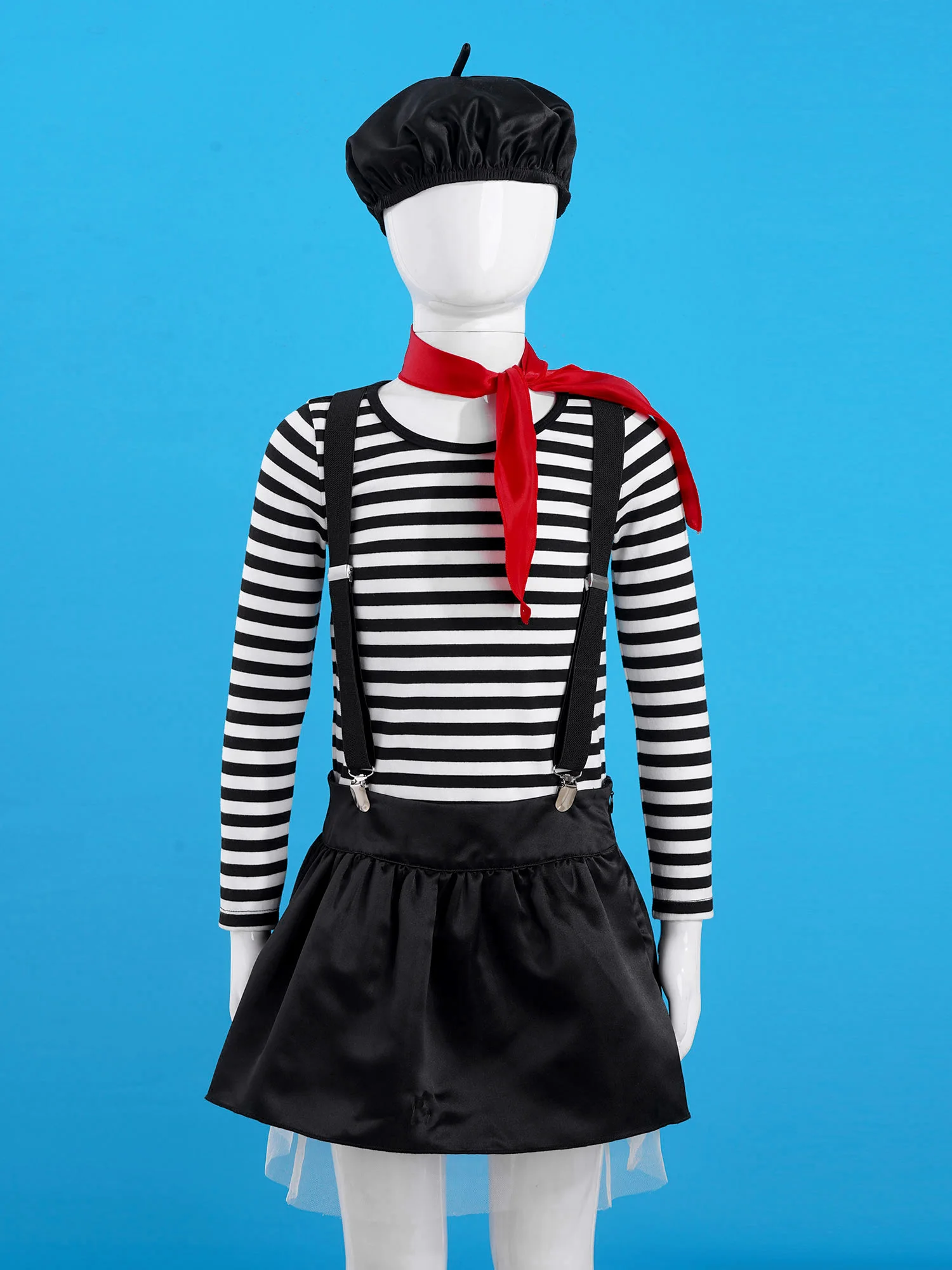 Female Mime Costume For Kids