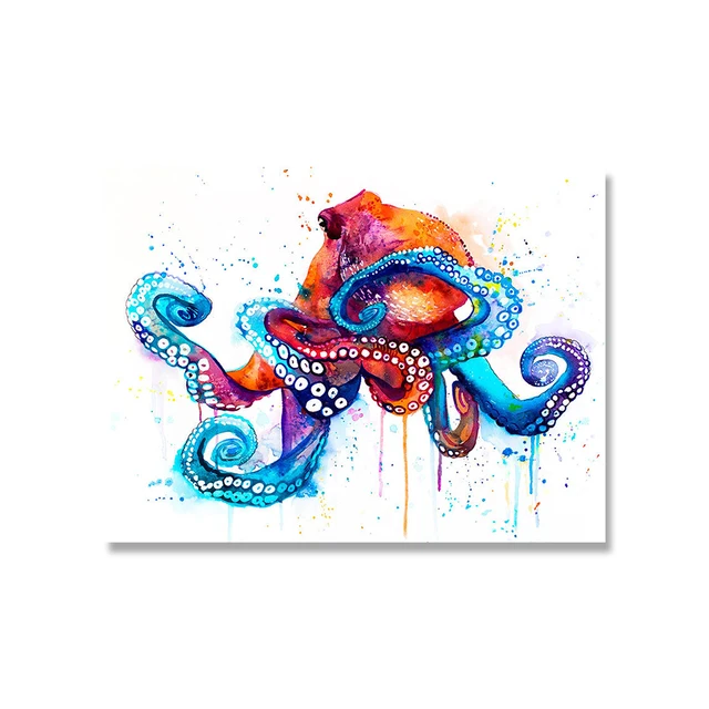 Colorful Octopus Drawings
