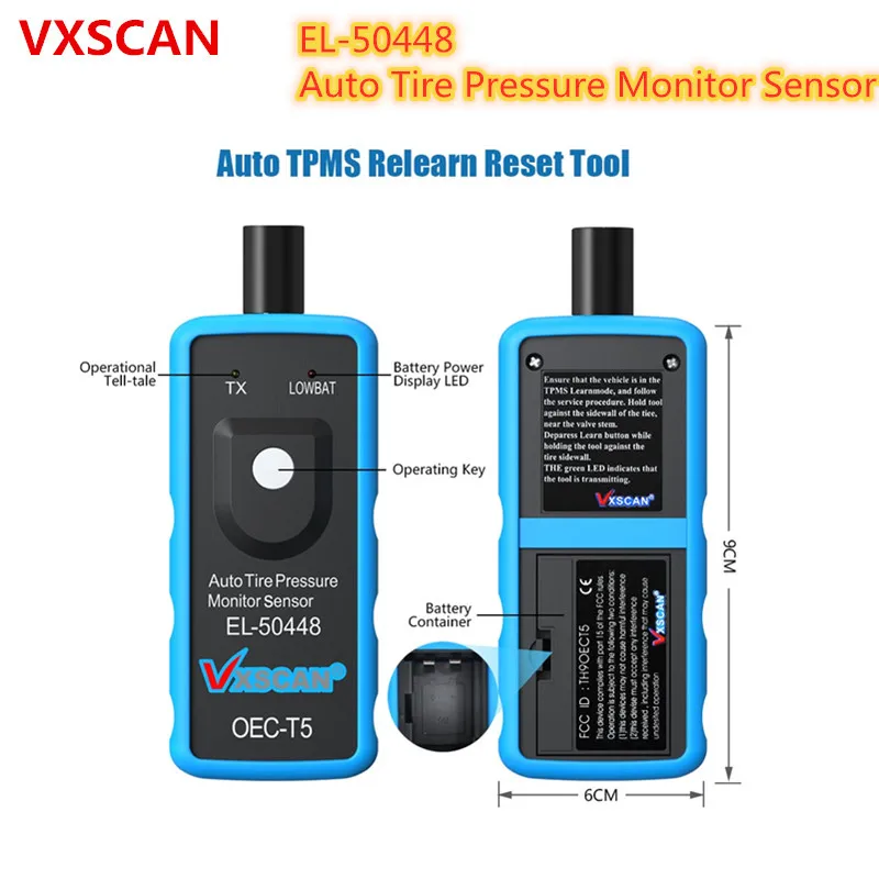 Vxscan El-50448 El50448 Auto Tire Pressure Monitor Sensor Tpms Activation Tool Oec-t5 El 50448 ...