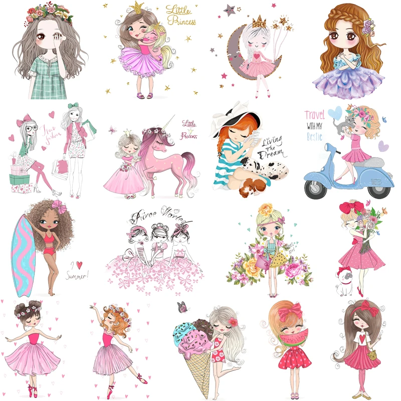 Pulaqi-Cute-Little-Princess-Iron-On-Transfer-For-Clothing-Thermal ...