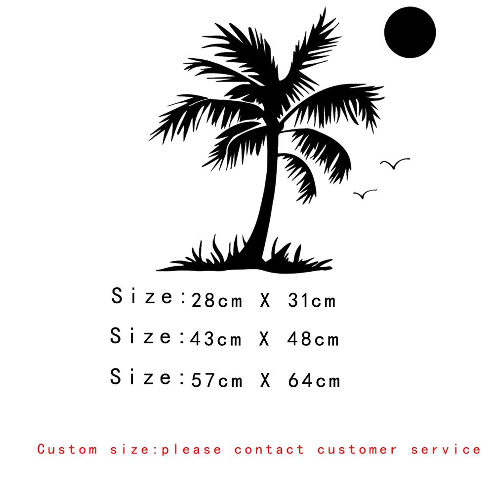 Fashion Coconut Tree Wall Sticker Home Decor For Living Room Decoration ...