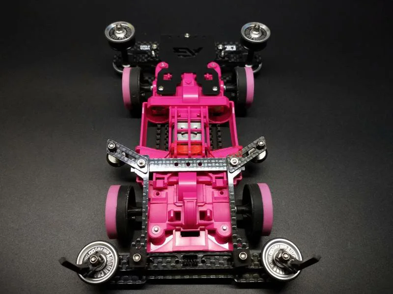 1Set Pink Tamiya Mini 4WD Car Model With MSL/MS L Chassis Inside ...