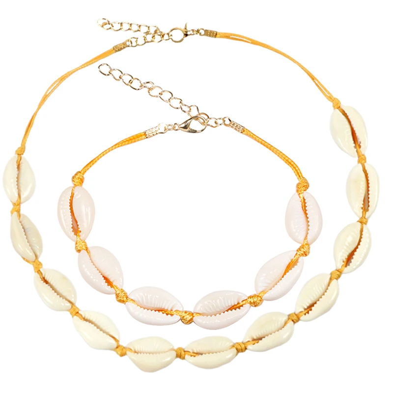 Collar de conchas marinas para mujer, joyería de verano, gargantilla de concha de playa, cuerda ...