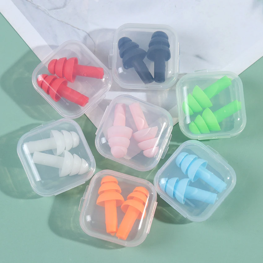 Boules Quies,Rose--Bouchons D'oreille En Silicone Souple, 1 Paire ...