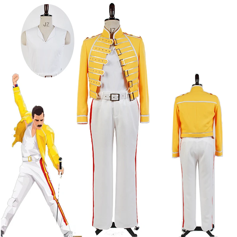 Queen Lead Vocal Freddie Mercury Wembley On Stage Men Women Cosplay ...