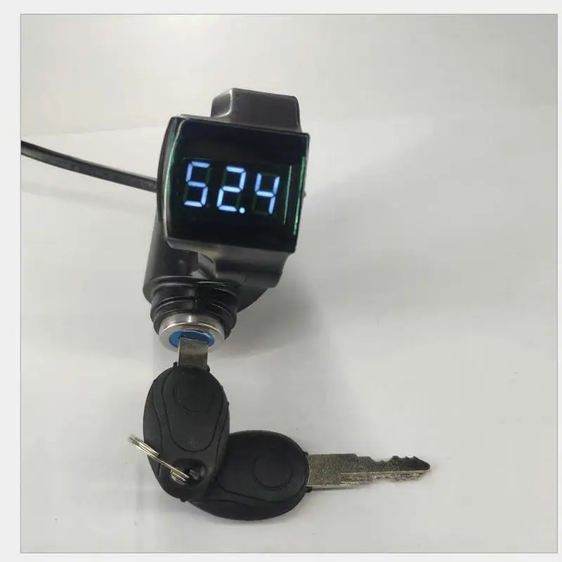 12-120v Digital Voltmeter Battery Voltage Display+lock/key/3gears ...