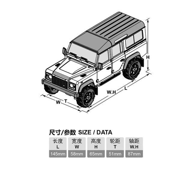 Orlandoo Hunter 1/35 Scale Land Rover Defender 110 Micro