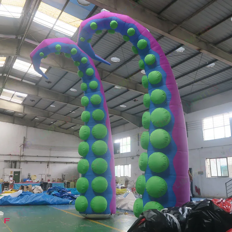 6 Meters High Giant Inflatable Octopus Tentacle For Building Decoration ...