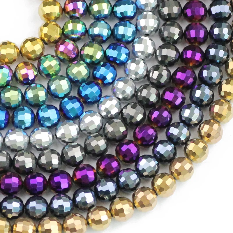 JHNBY 10mm 96 Faceted ball Austrian crystal beads 30pcs plated color ...