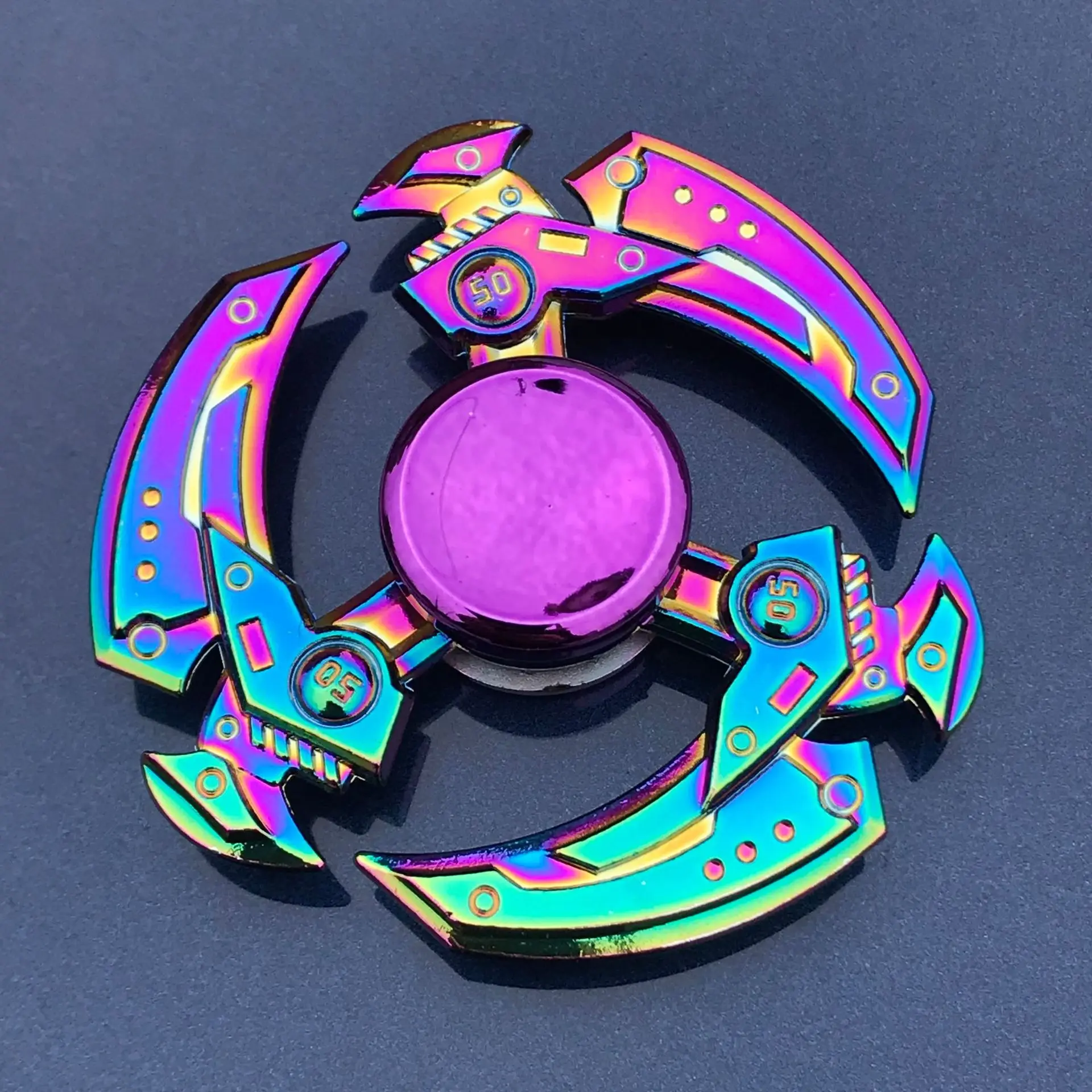 Colorful Gradient Fidget Spinner Fidget Toys R188 Smooth Bearing Zinc ...