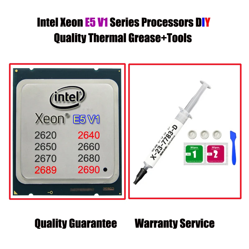 Intel Xeon Processors with Thermal Grease LGA 2011 E5 2600 Series 2690 ...