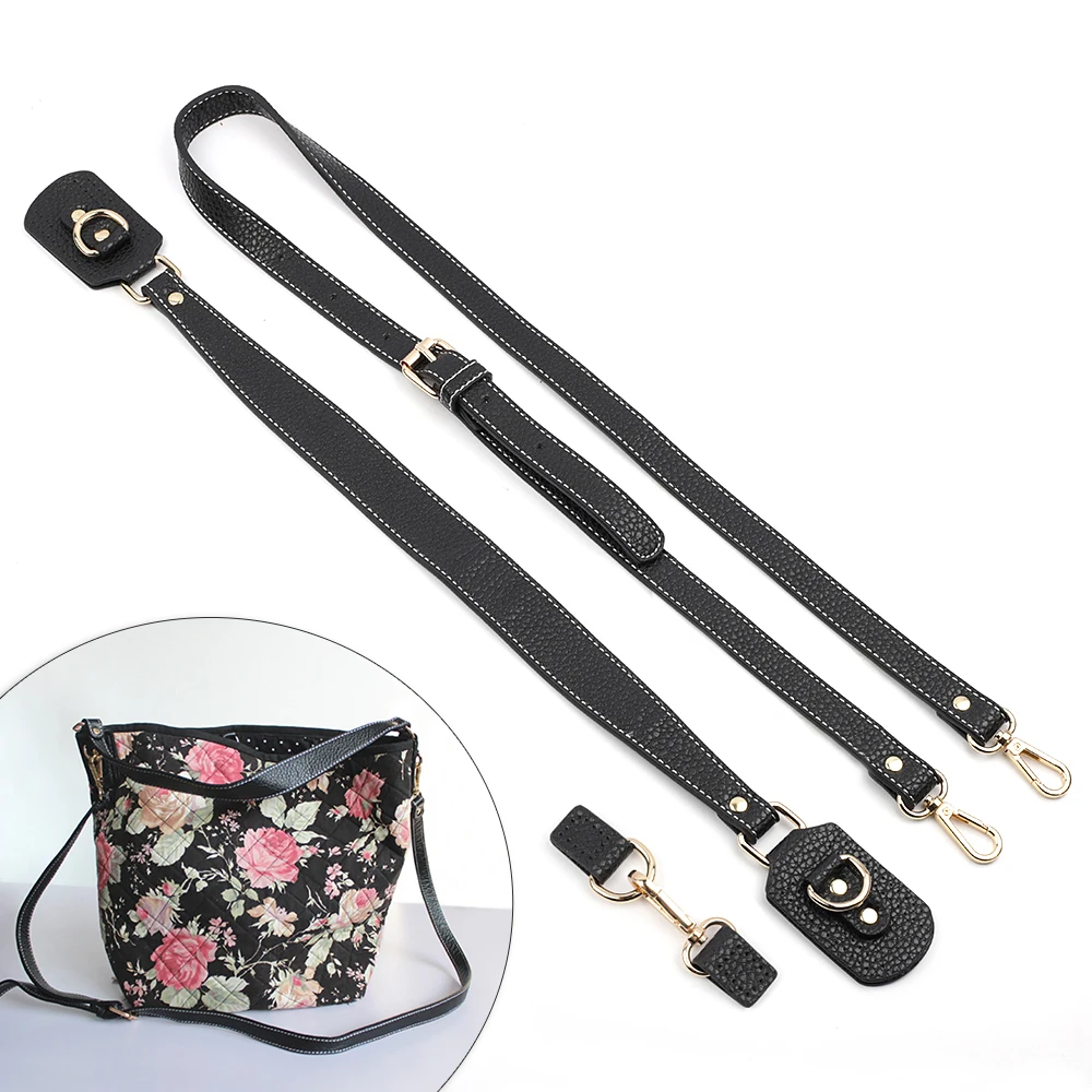 Leather Handle Handbag Strap Black Coffee Adjustable Bag Shoulder Strap ...