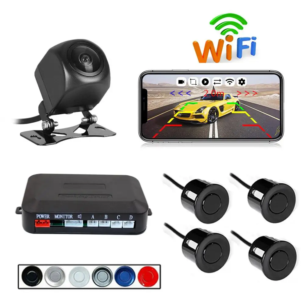 Wireless Wifi Car Rear View Reverse Parking Cam Radar System Night ...