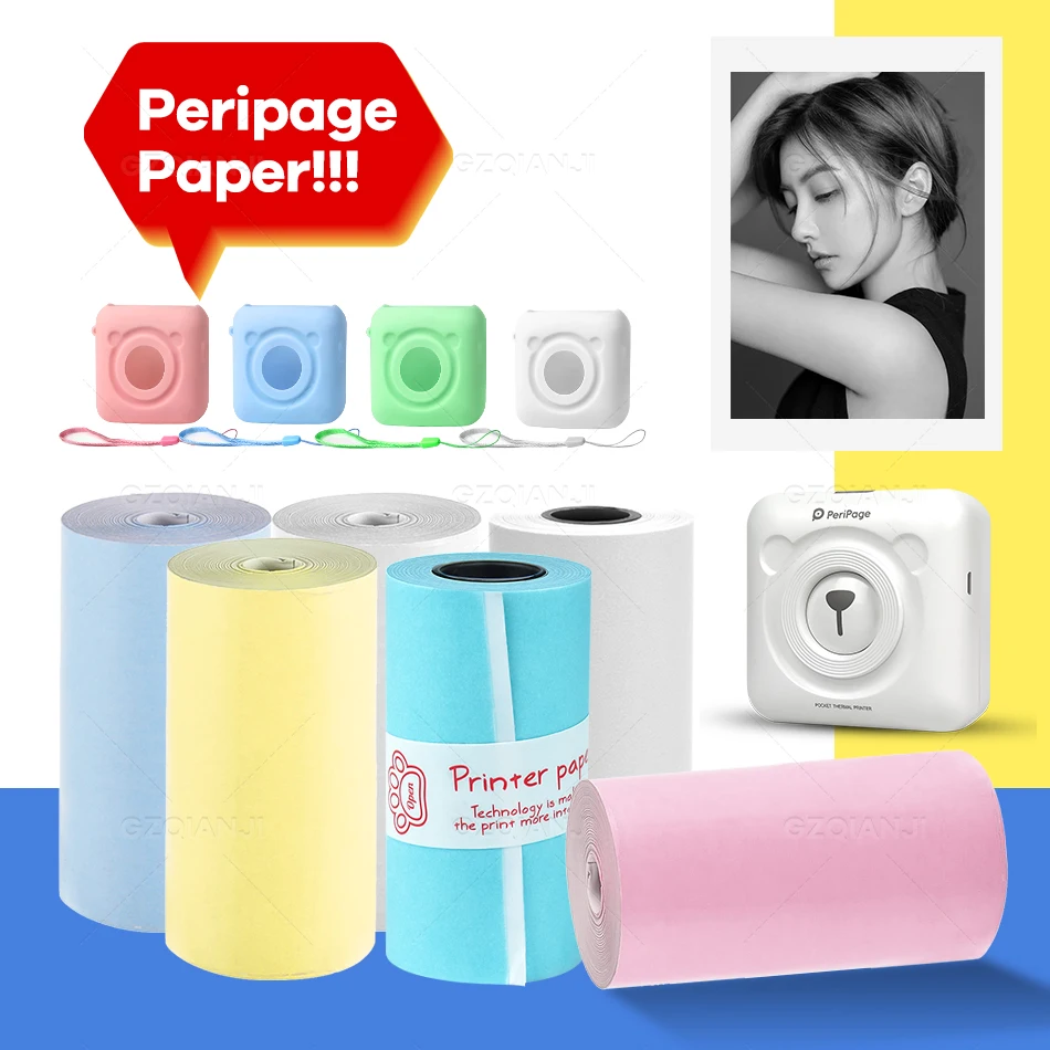 peripage-a6-thermal-58mm-white-color-paper-rolls-sticker-label-paper