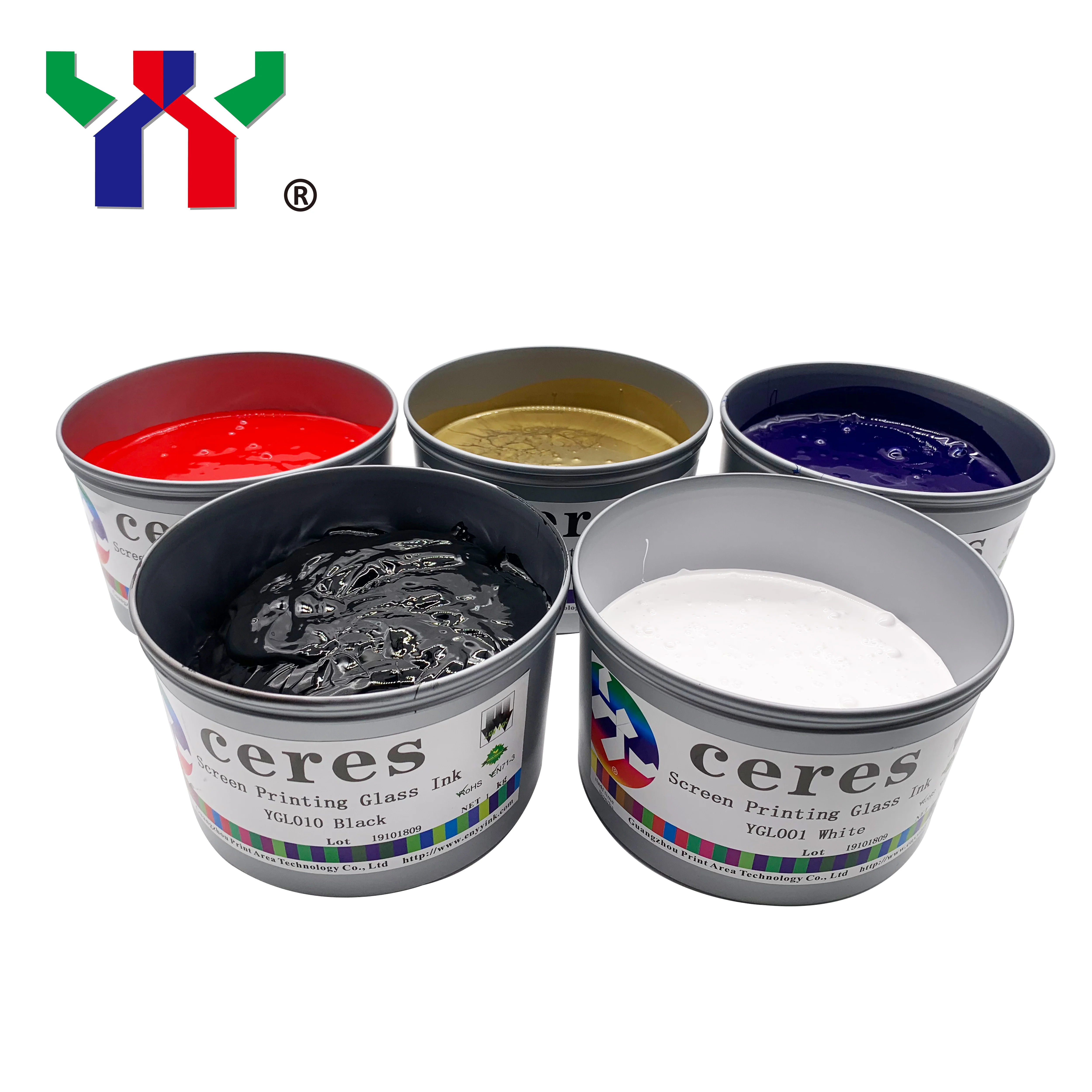 Print Area High Quality Screen Printing Glass Ink,YGL001 White,with 200 ...