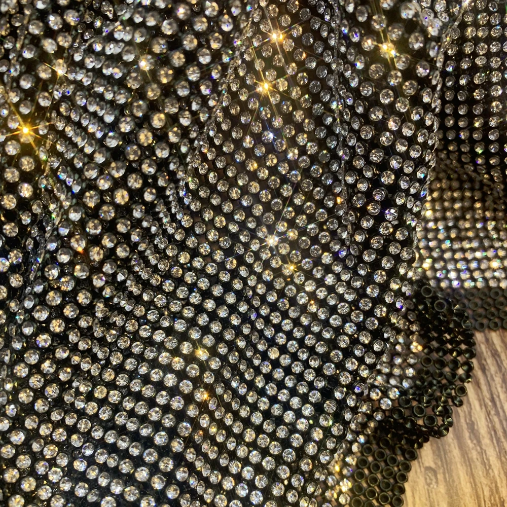 Rhinestone Fabric Dresses | Mesh Rhinestones Fabric | Rhinestone Net ...