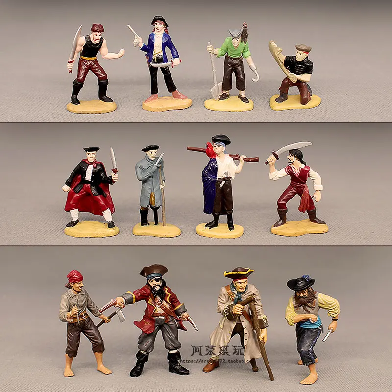 The Caribbean Pirates Anime Figures Miniature Ornament Fighting stance ...