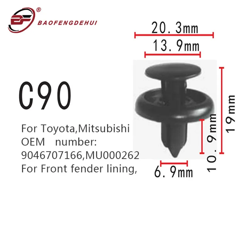 Forro de guardabarros delantero, Clips de posicionador automático ...