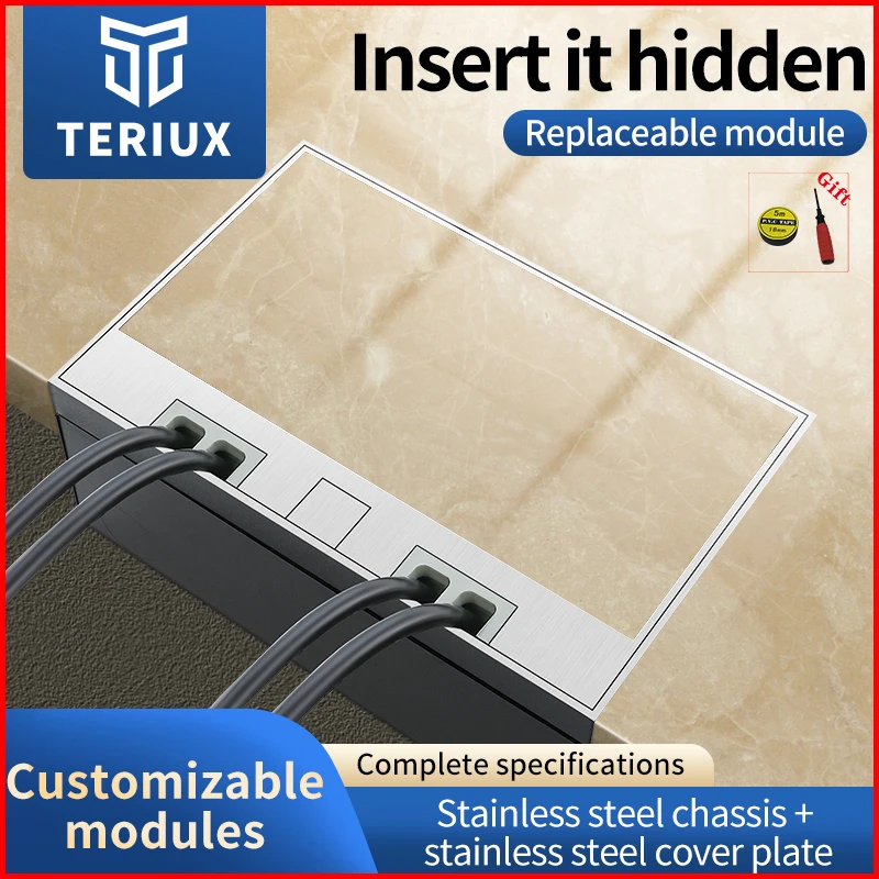 Wholesale marble floor socket box EU Universal outlet recessed floor ...