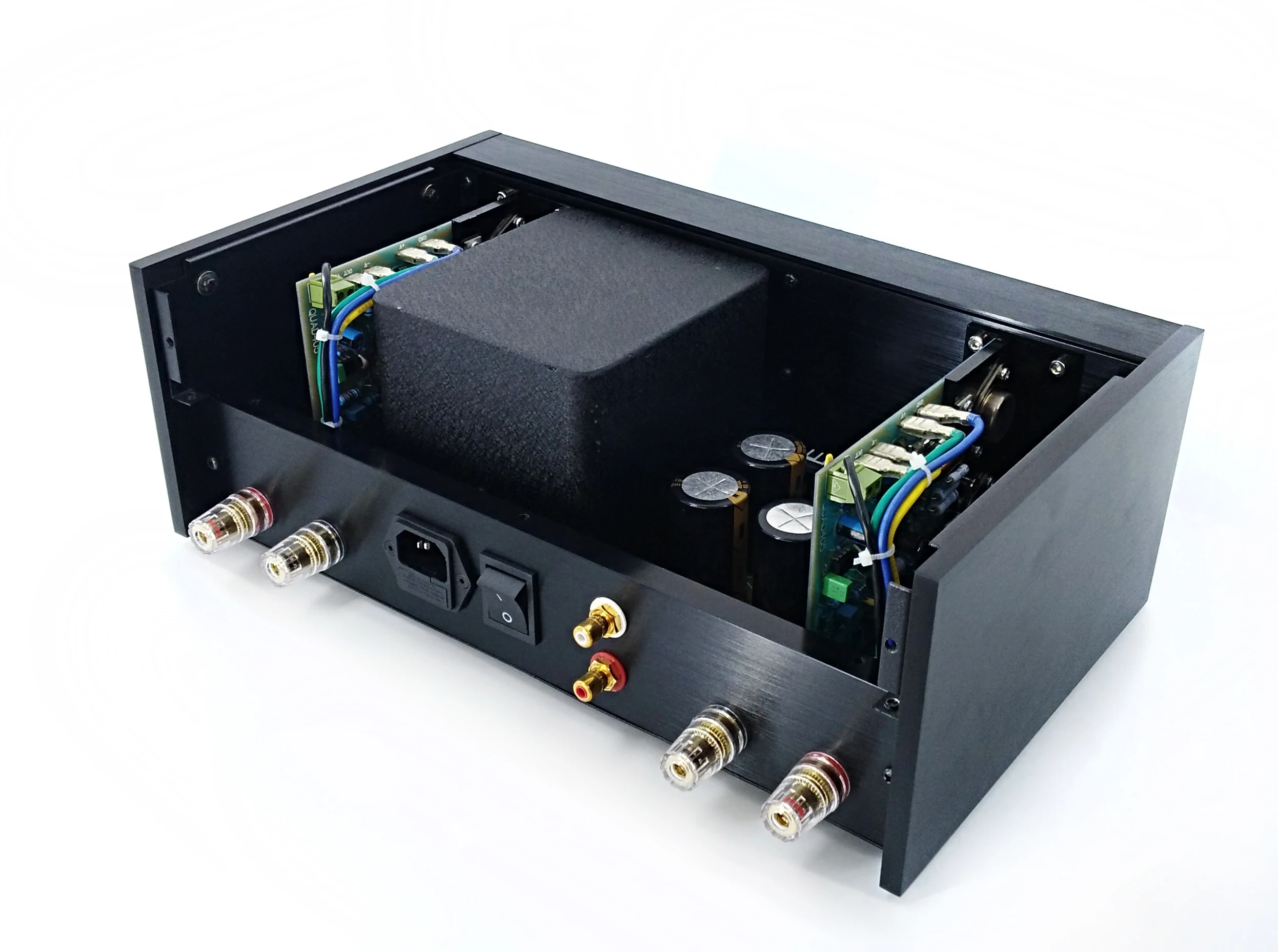 リファレンスコピーquad405パワーアンプコピー度99% rca出力リアルグッドサウンド100w 100w onsemi mj15024 ...