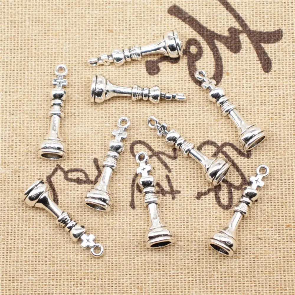 Charms For Jewelry Making 10pcs 8x26mm Antique Silver Color ...
