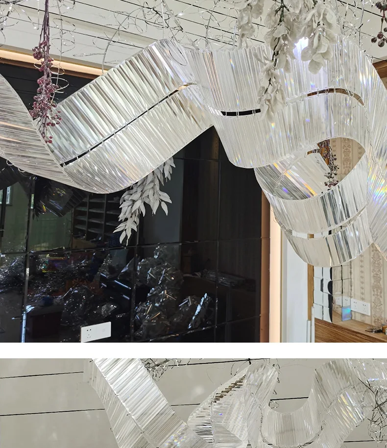 New Crystal Streamers Wedding Props Stage Ceiling Hanging Ornaments ...