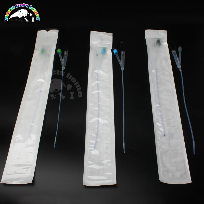 Two-way Foley Canine Urinary Catheter with Balloon 2 Way Foley Dog ...