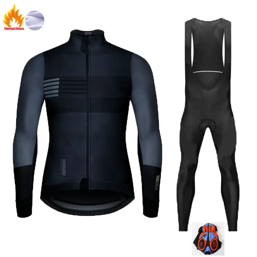 2020 Winter Cycling Clothes Men Jersey thermal fleece suit outdoor bike ...