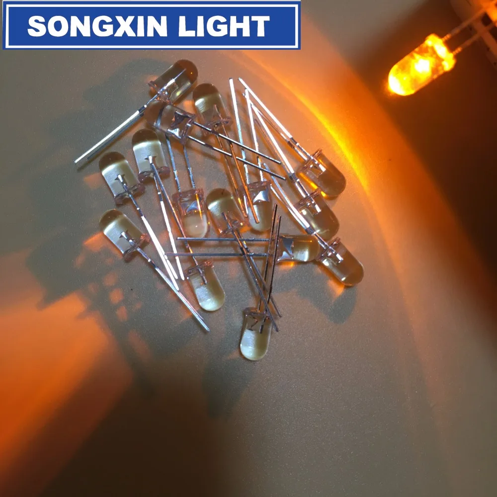 100PCS-5mm-LED-Flicker-Diodes-Flashing-Yellow-Blinking-Candle-Light ...