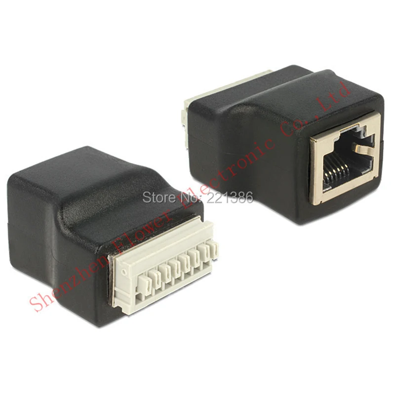 Rj45 To Spring Terminal Adaptor Rj45 Female To 8 Pin Connector Rj45 ...