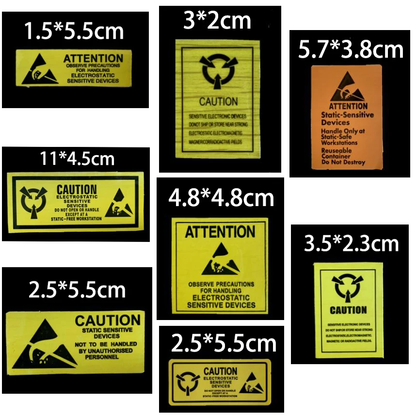 ATTENTION Sticker Adhesive Label ESD Anti-Static Sensitive Device Anti ...