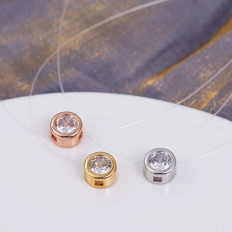 Luxury AAA Zircon Necklace For Women Invisible Chain Clavicle ...