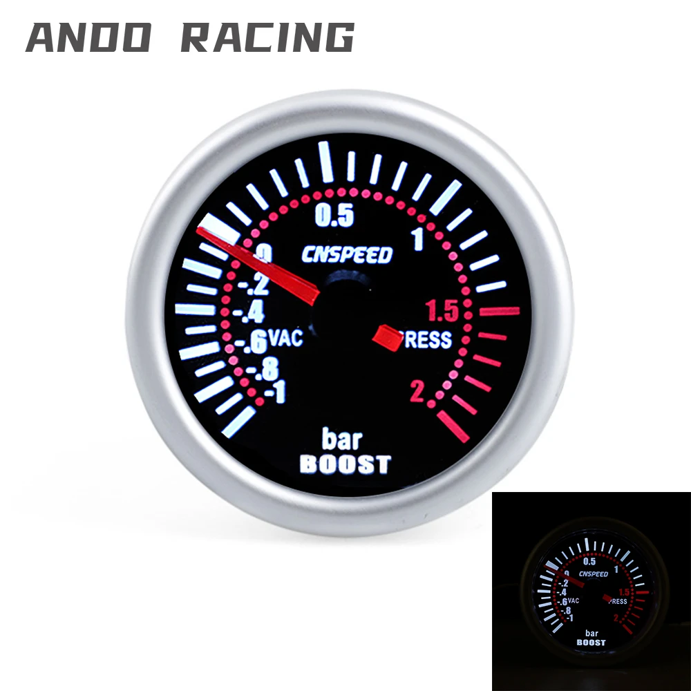 Auto Car Turbo Boost Gauge -1~0~2 Bar 2" 52mm Universal Smoke Len 12v ...